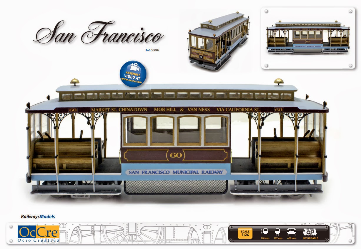 San Francisco Cable Car - An Impressive Wood & Metal 1:24 Scale Model ...