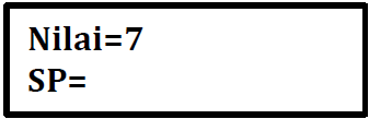 4. Setiap penekanan tombol set maka nilai set point bertambah.