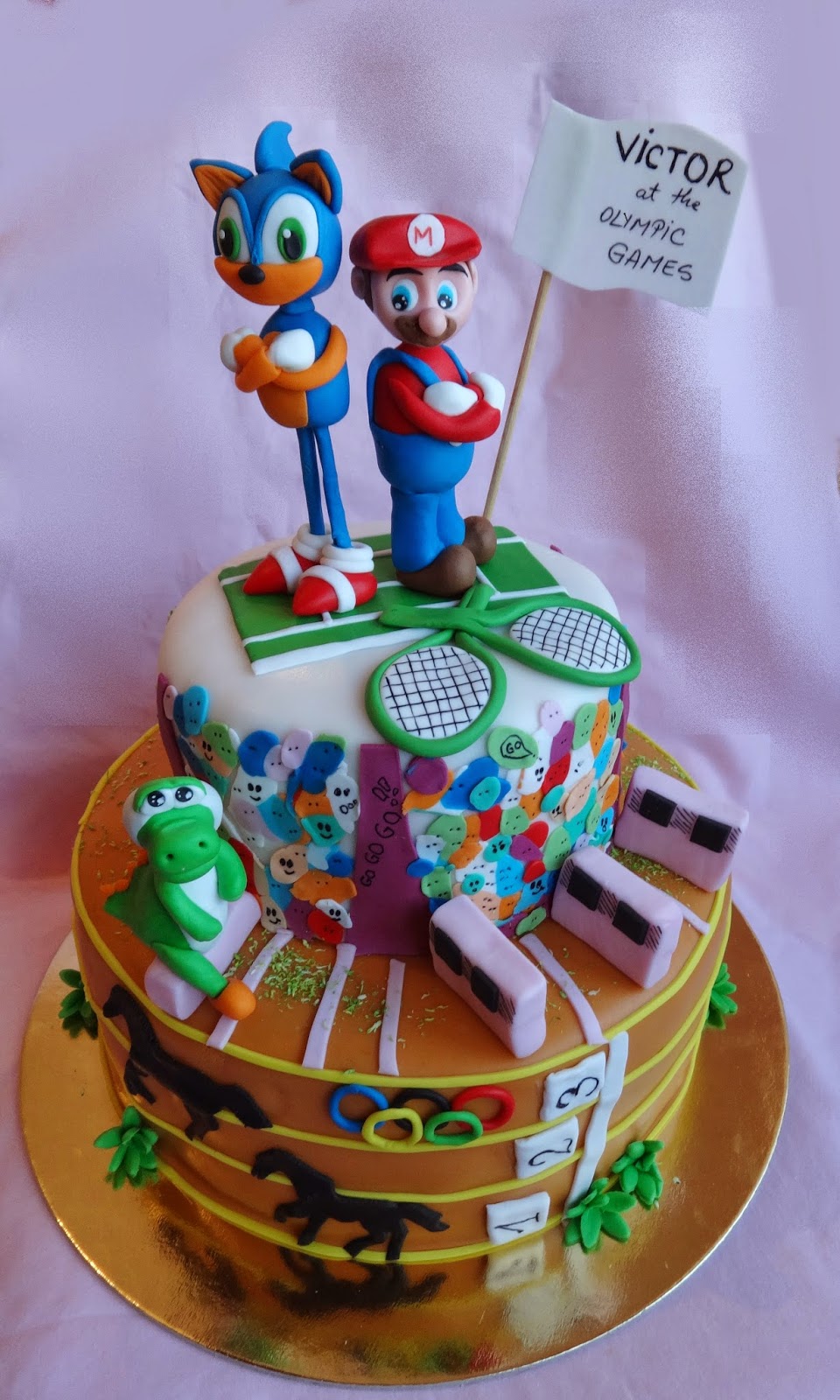 Torturi pentru copii in Constanta: Tort Sonic si Mario la Jocurile Olimpice