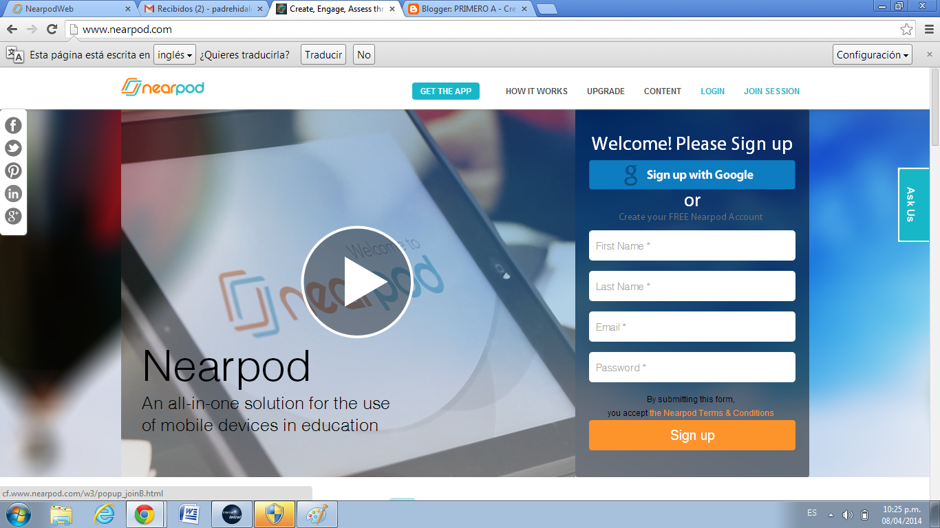 PRIMERO A: PASOS PARA ACCEDER A NEARPOD