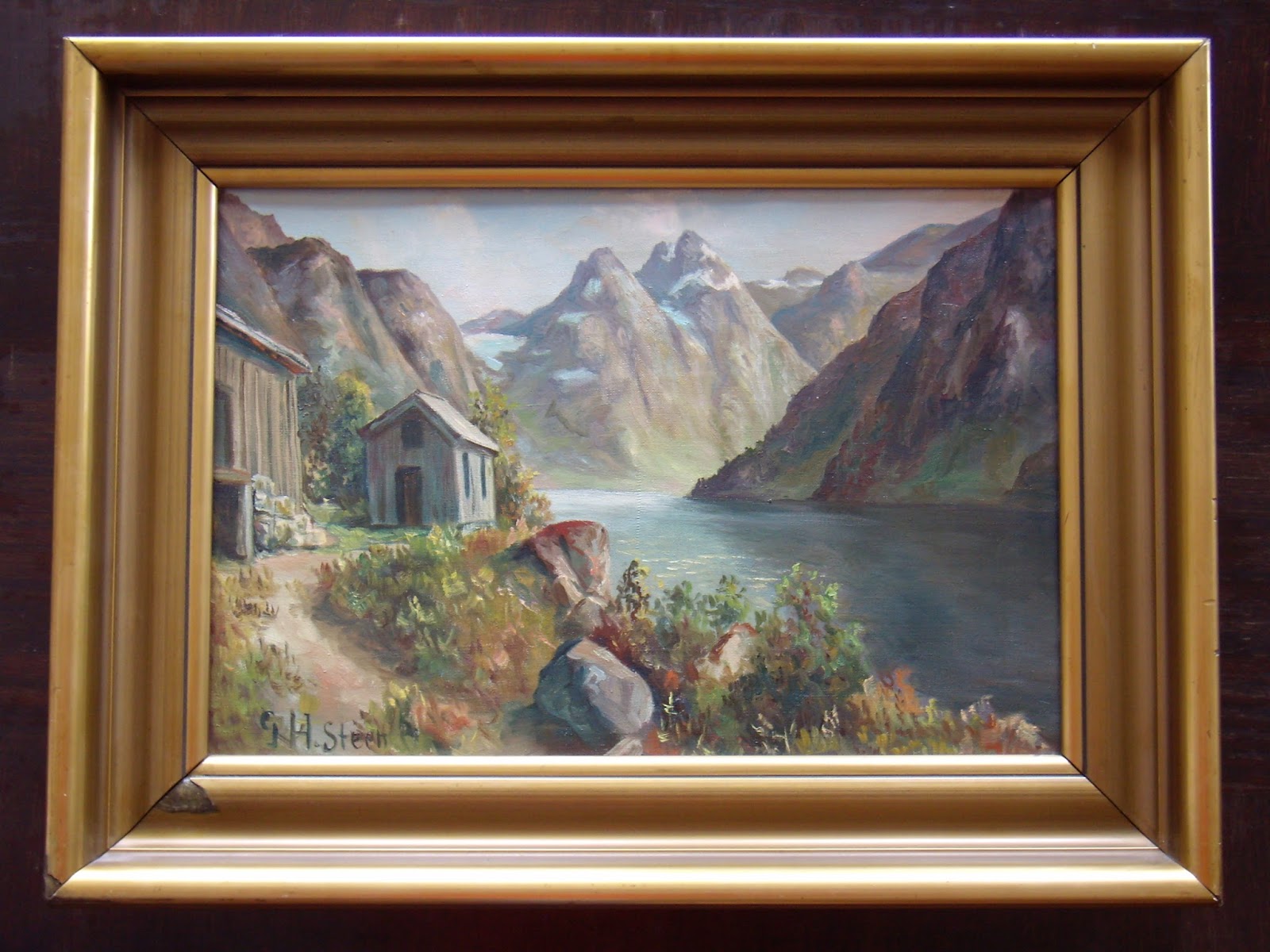 Private art collection: Fjords of Norway. Painting.