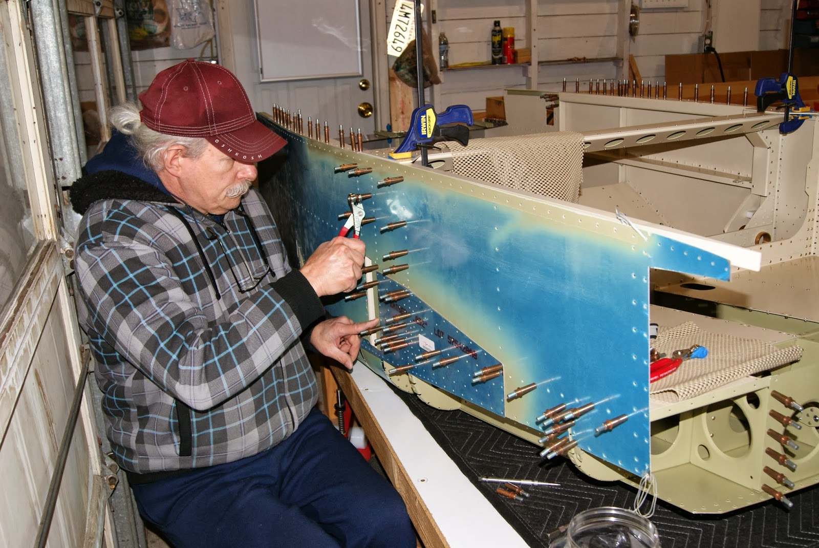 DOG Aviation John's RV-12 Blog: Match Drilling The RV-12’s Longerons Begins