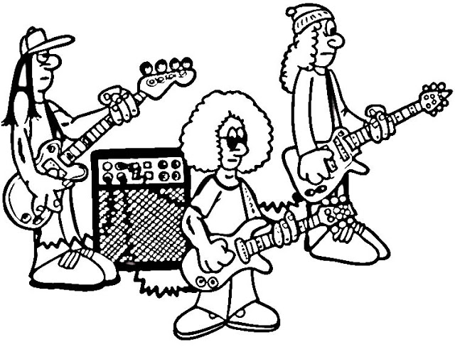 Desenhos de Rock Para Colorir e Imprimir | LiliCatt