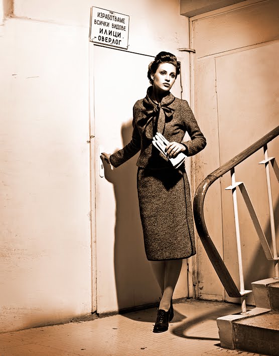 With this string...: The vintage seamstress goes glam.