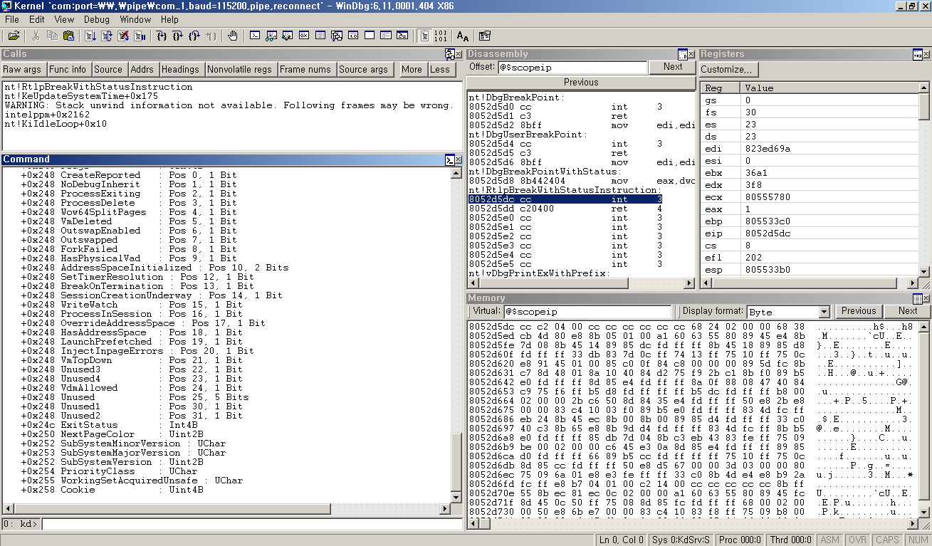 windows xp kernel debugging ~ cr3denza