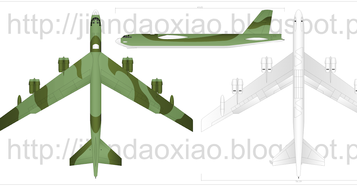 Ace Combat Model - Drawings: B-52 Stratofortress