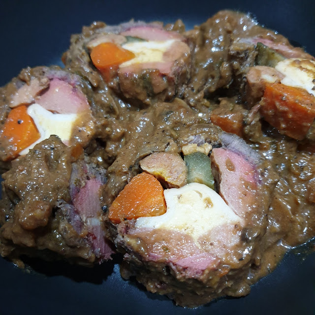 [Recipe] Filipino Beef Morcon (experimental sous vide version) - It's ...