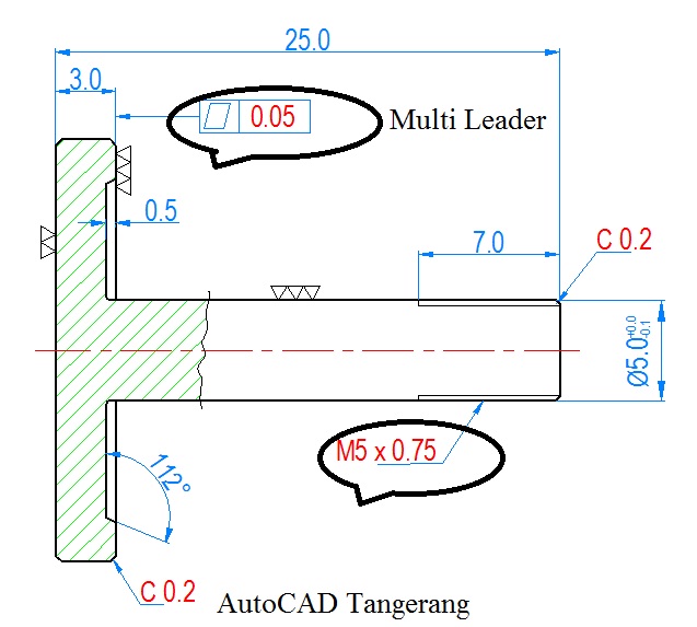 Rini Blog 53: MultiLeader Dalam AutoCAD.