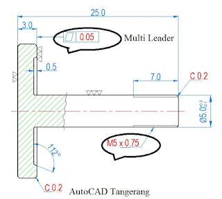 Rini Blog 53: MultiLeader Dalam AutoCAD.