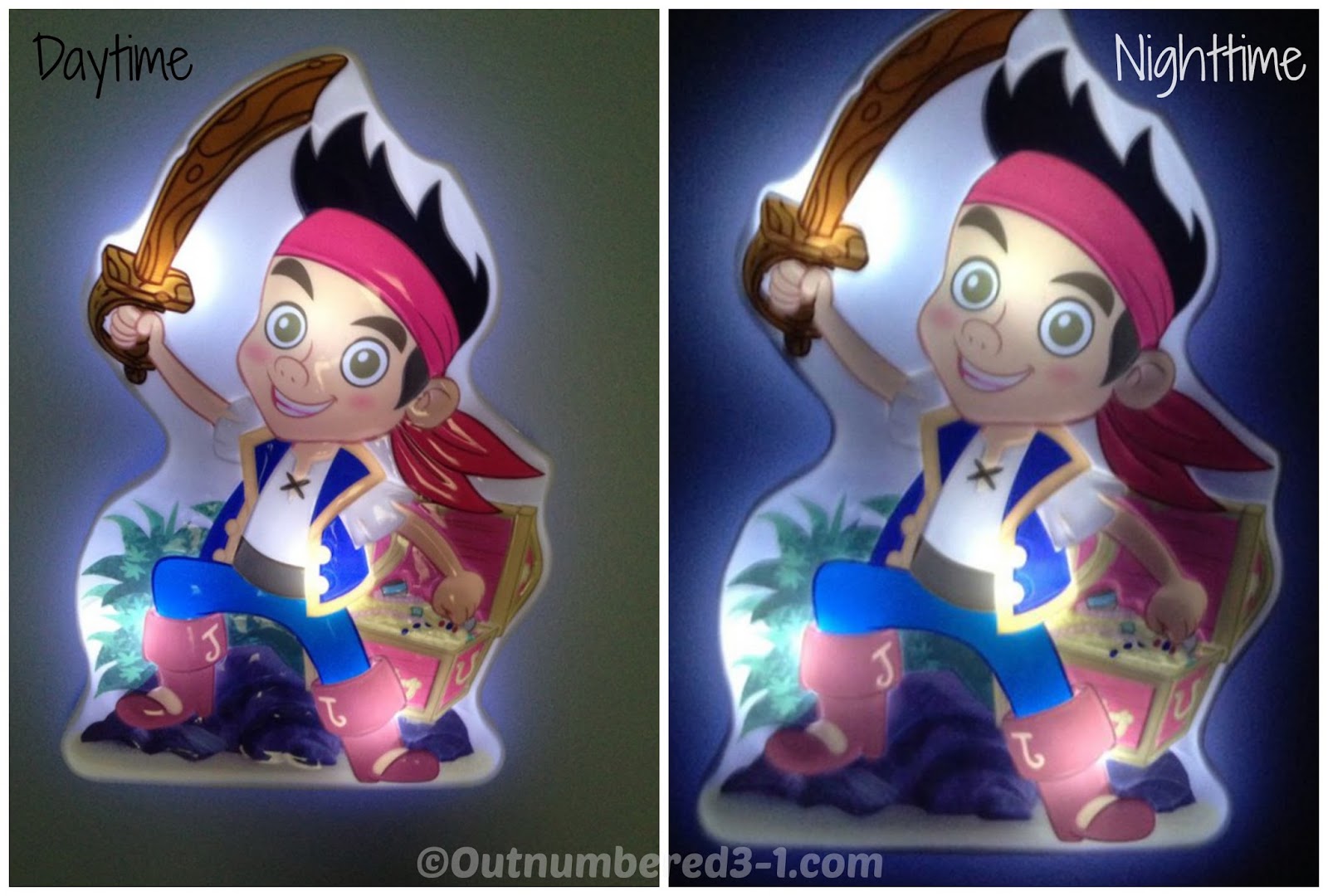 Jake and the Neverland Pirate Wall Light Review - Outnumbered 3 to 1