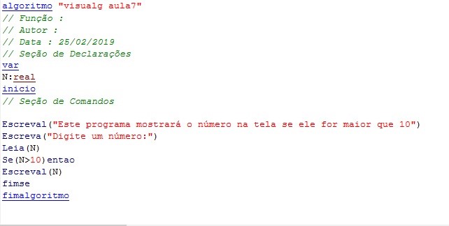 Universe Tutorial | Tutoriais, Downloads e Curiosidades: VISUALG #7: SE ...