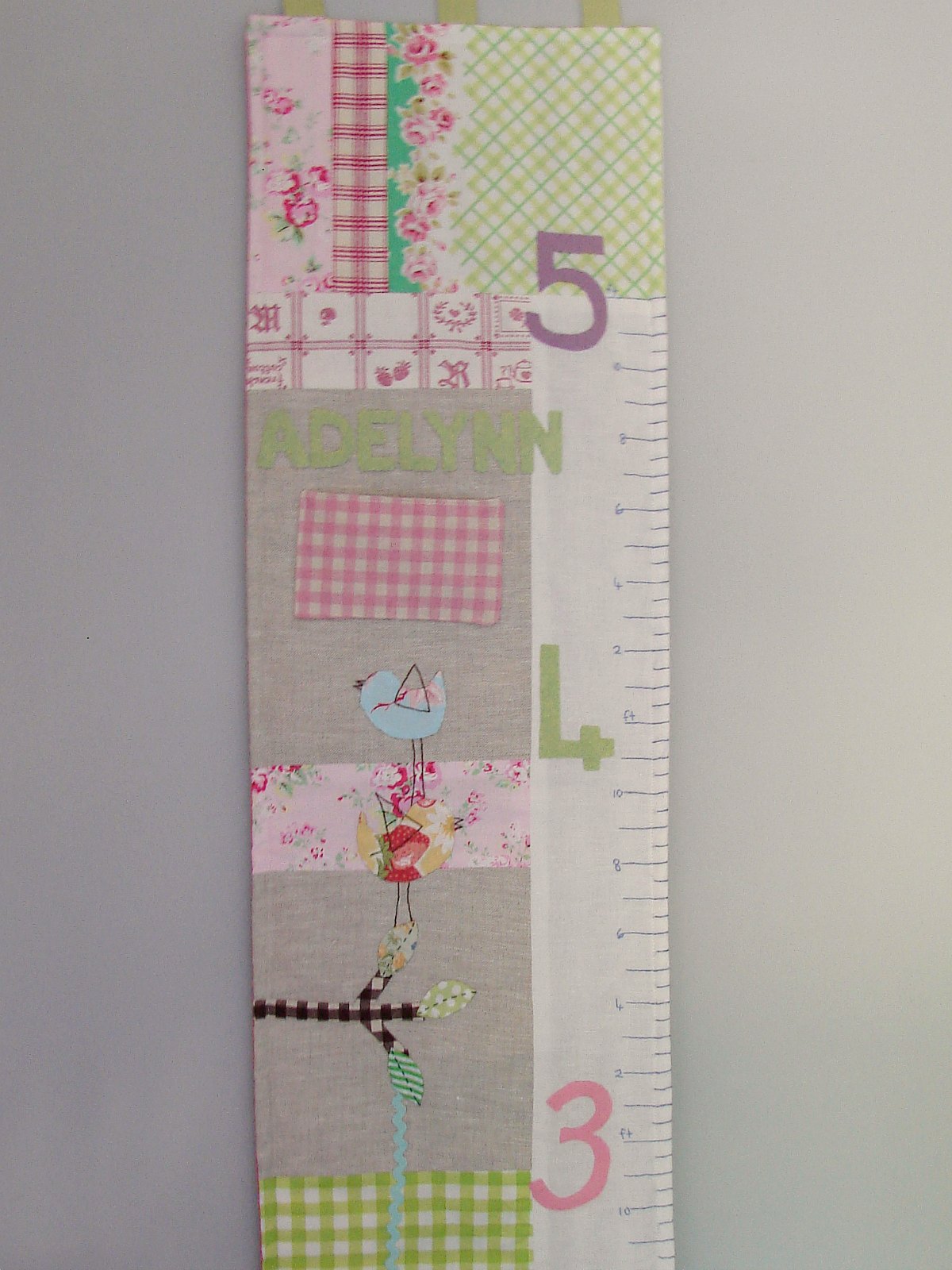 Roxy Creations: Growth chart made to order for Adelynn