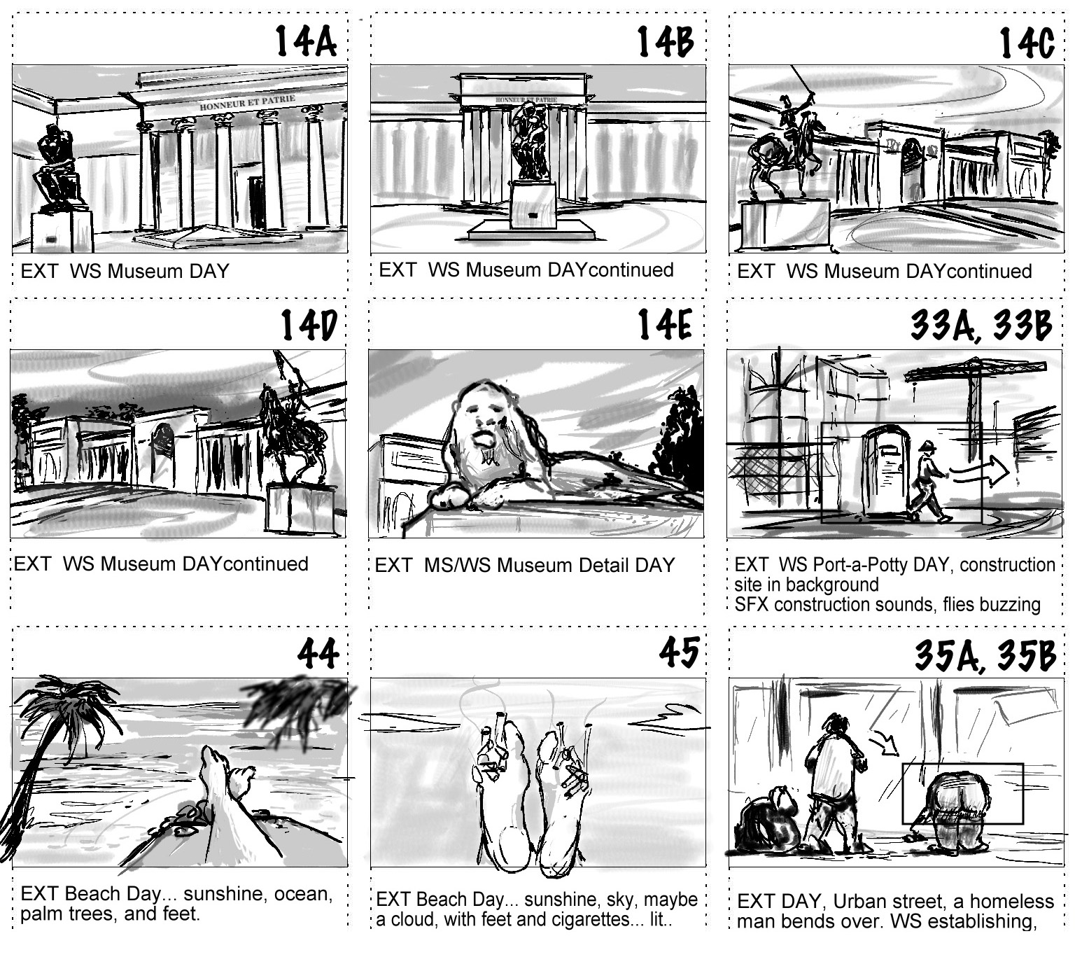 Van Dyke's Storyboards. Sketches. Projects.