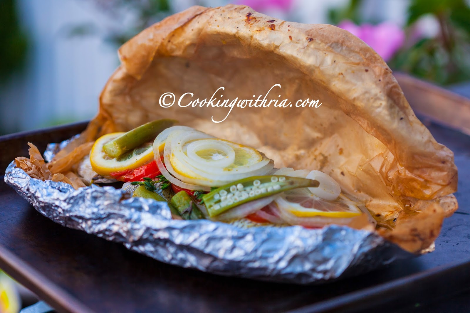 Caribbean-Style Baked Fish in Parchment Paper
