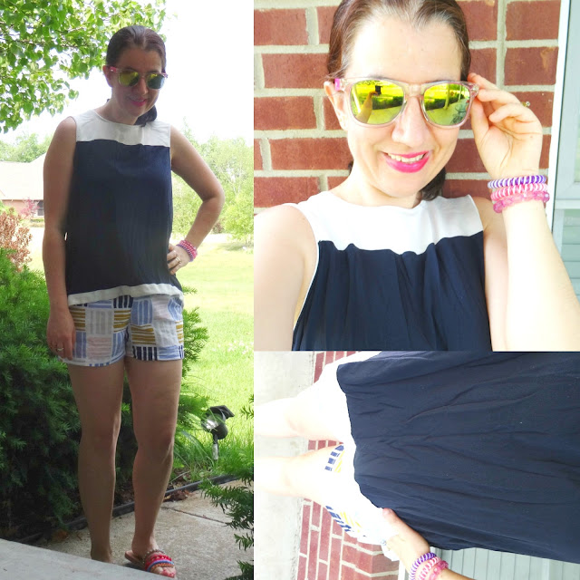 Geometric Print Shorts, 2 ways for Casual Weekends (Looks 9+10).