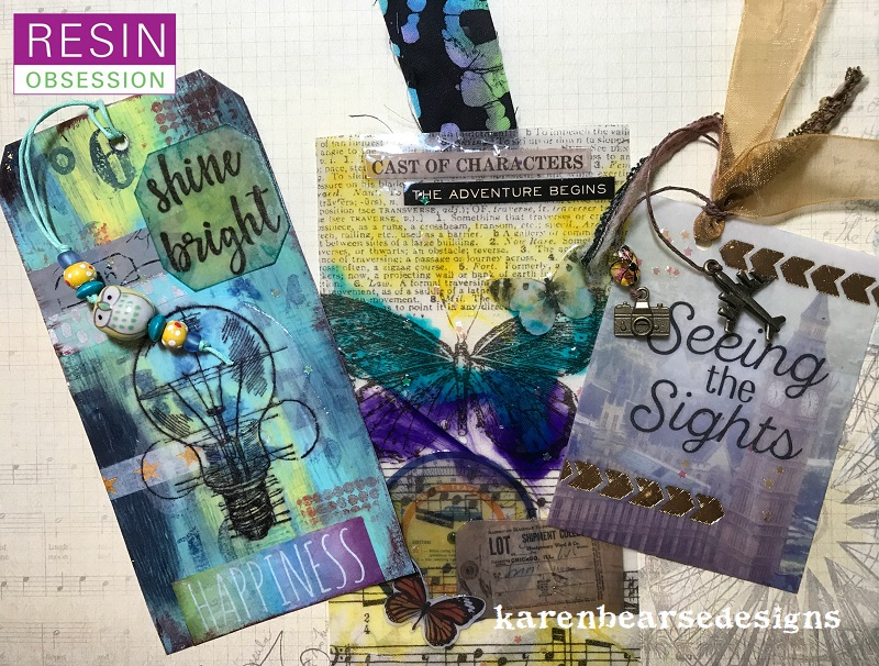 Karen Bearse Designs: Resin Obsession Book Marks for Journals