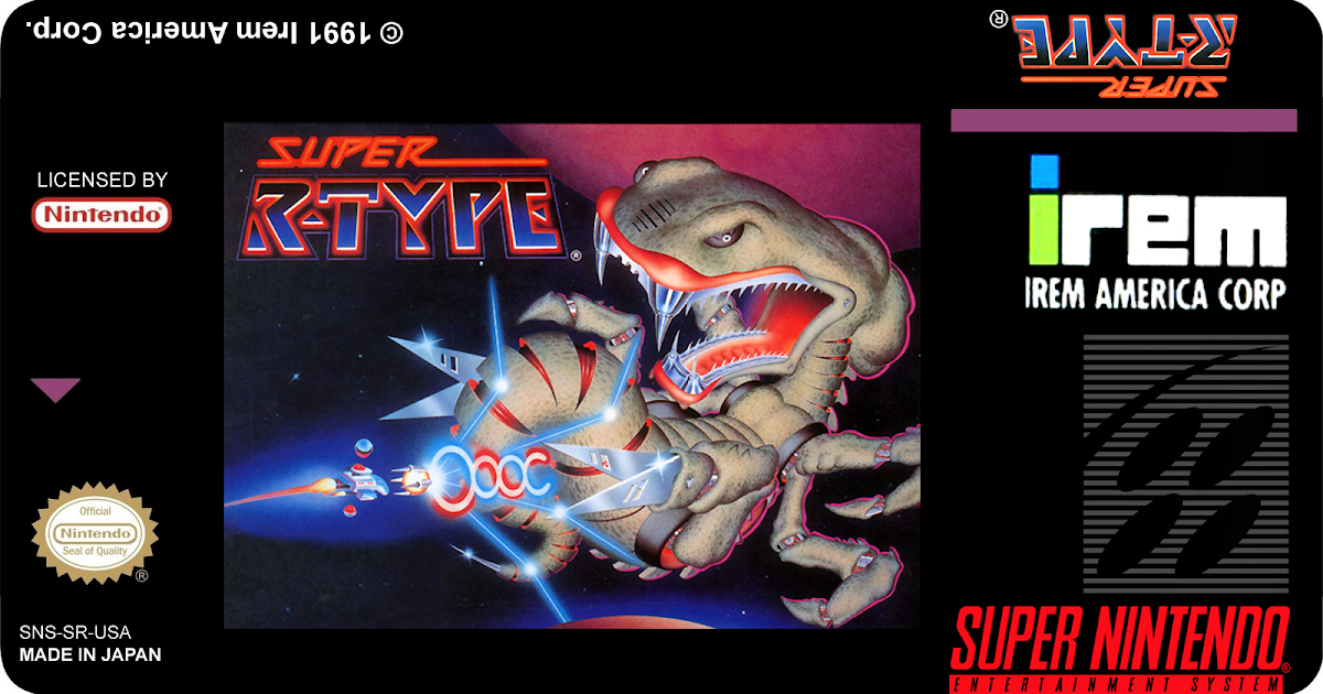 Super Nintendo Labels: Super R-Type (EUA)