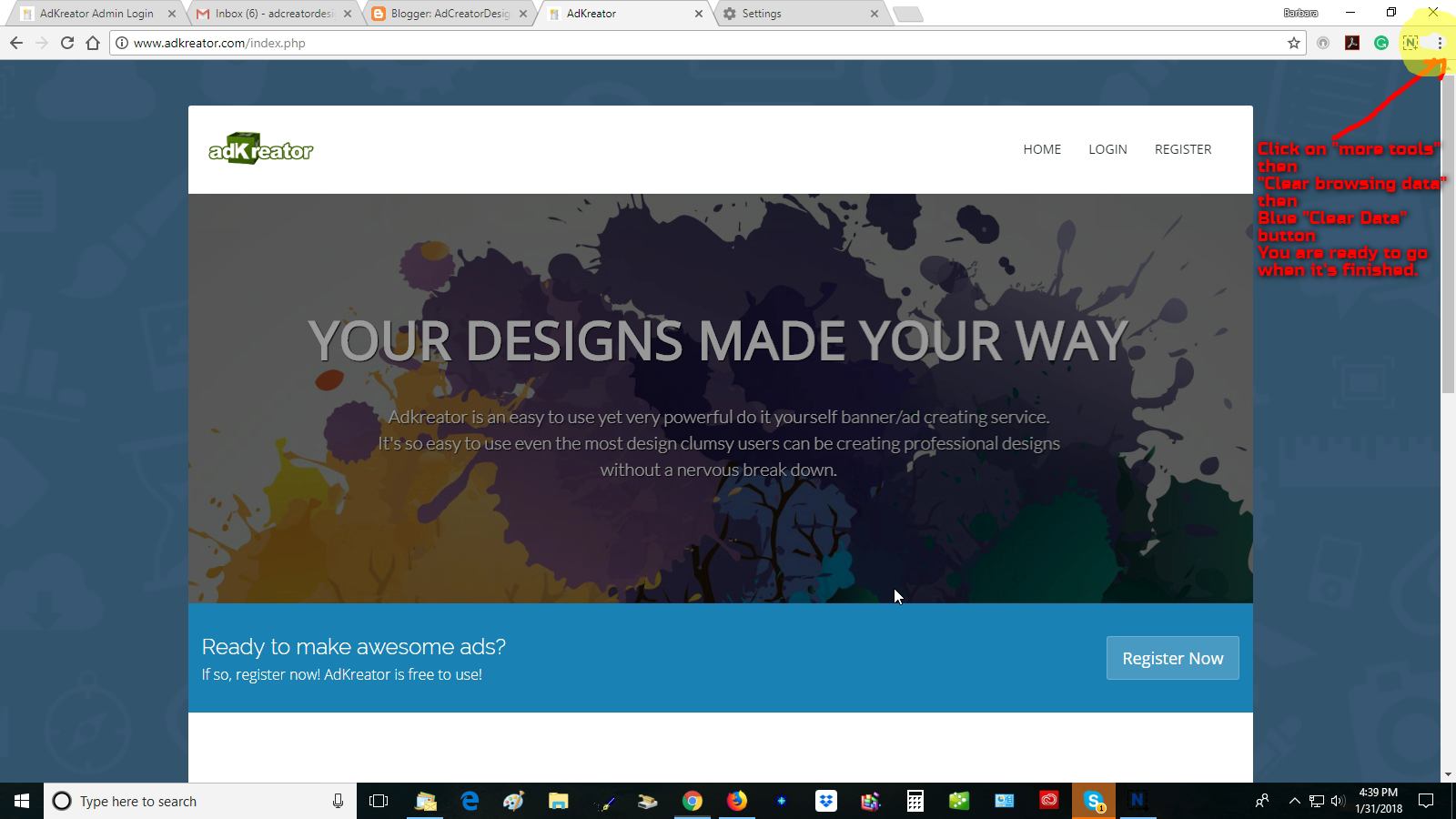 AdCreatorDesign: How Do I Make a Splash Page? Tutorial with Screen Shots.
