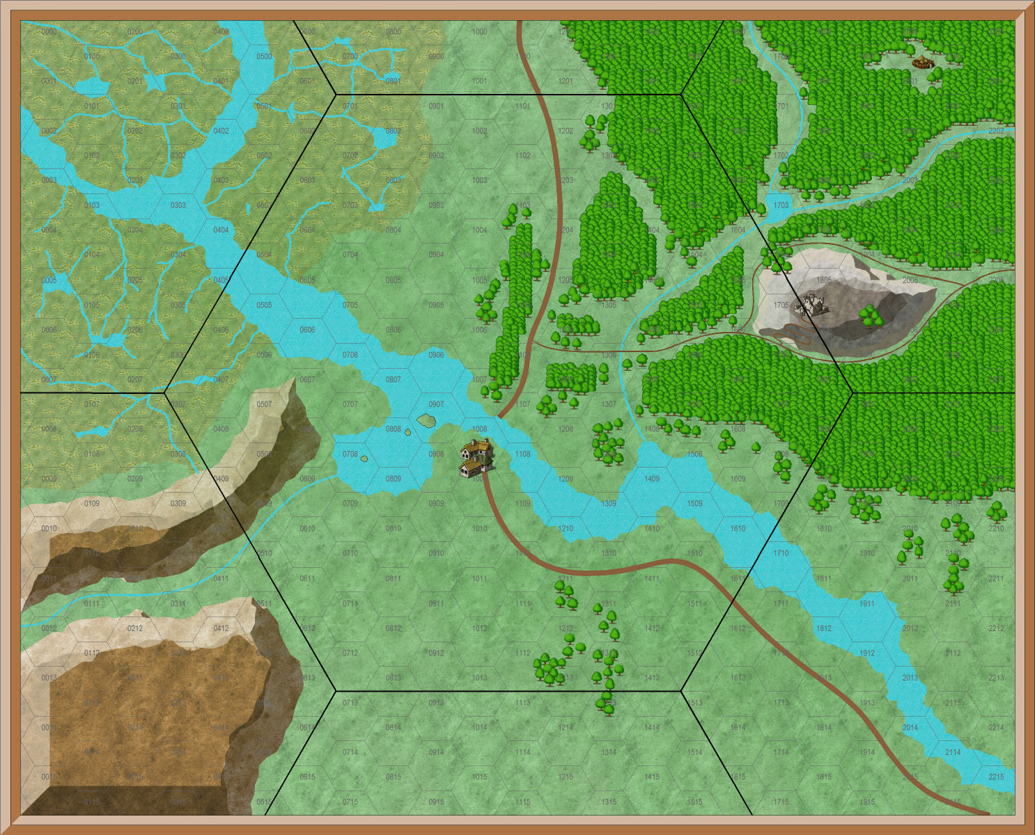 Dagger Run: Hex Crawl Map - Redo