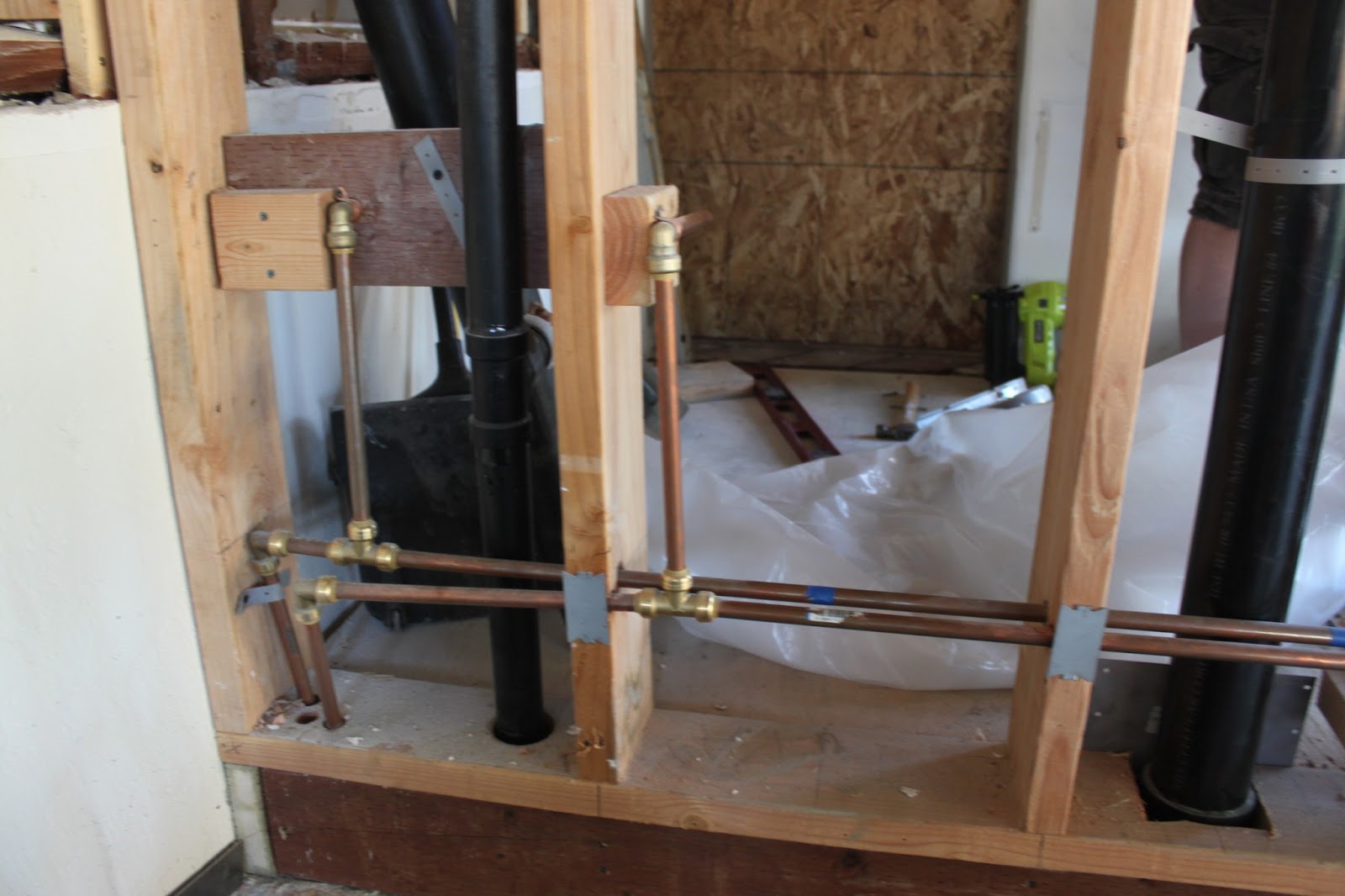 Look What Jeff Did: Master Bathroom Part 3: plumbing and shower prep