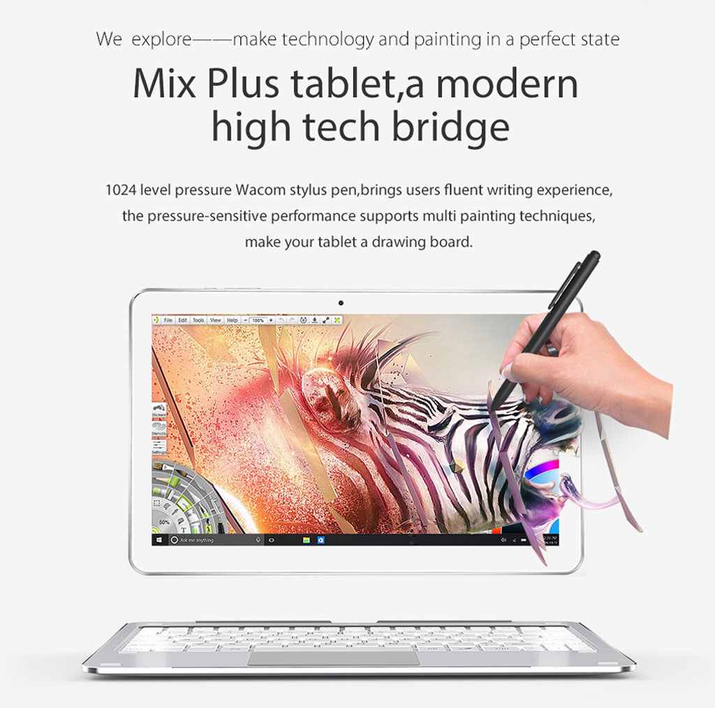 Cube Mix Plus 2-in-1 Tablet PC w/ Intel 7th Gen Kaby Lake & Windows 10 ...