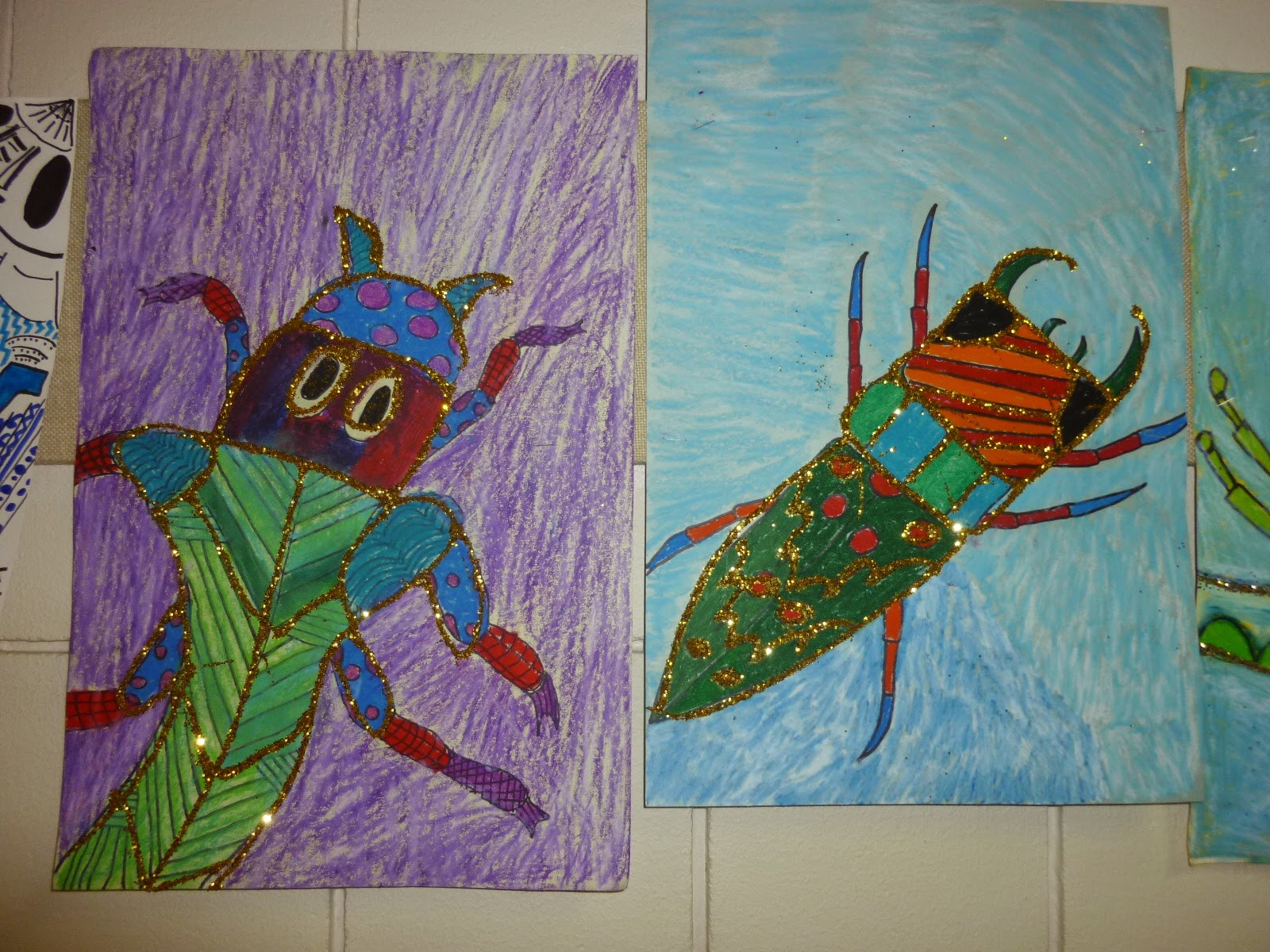 Mrs. Werner's Art Room: 3rd Grade Oil Pastel Insects