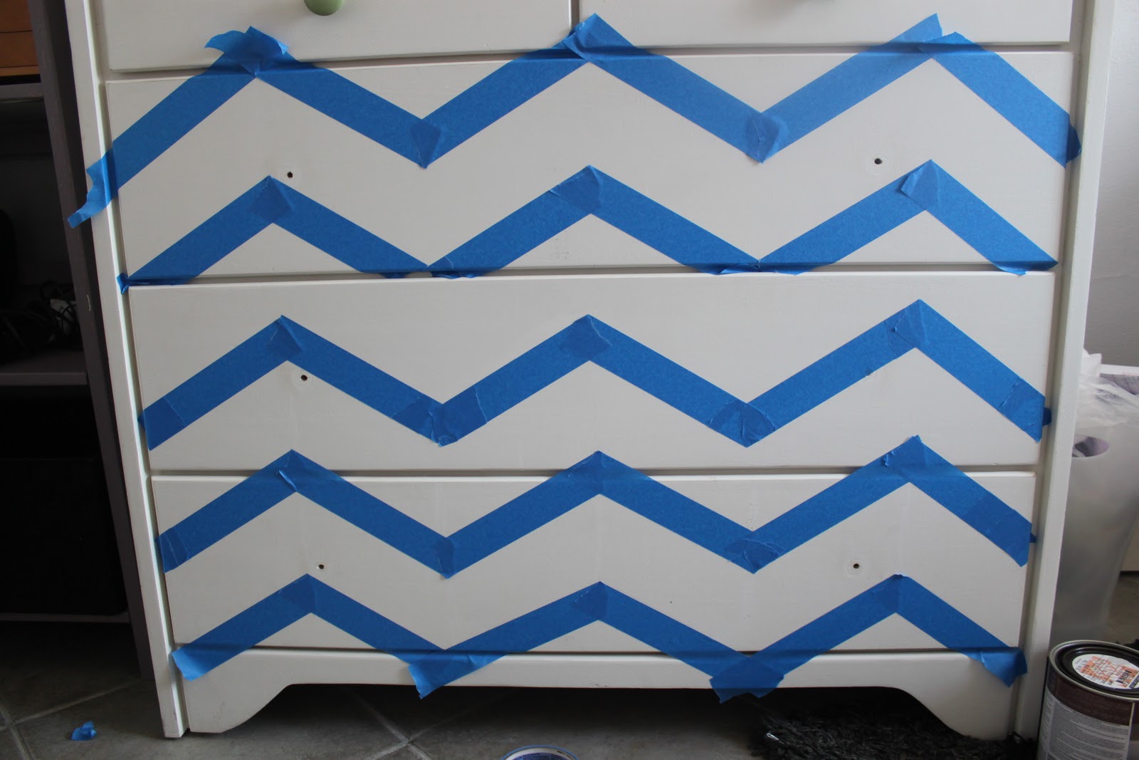 Chevron Painted Dresser Makeover | Remodelaholic