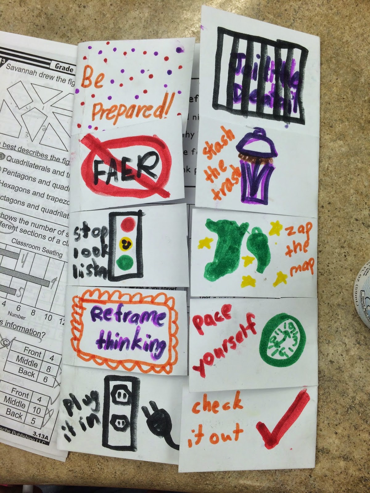 Ms. Sepp's Counselor Corner: Test-Taking Foldable