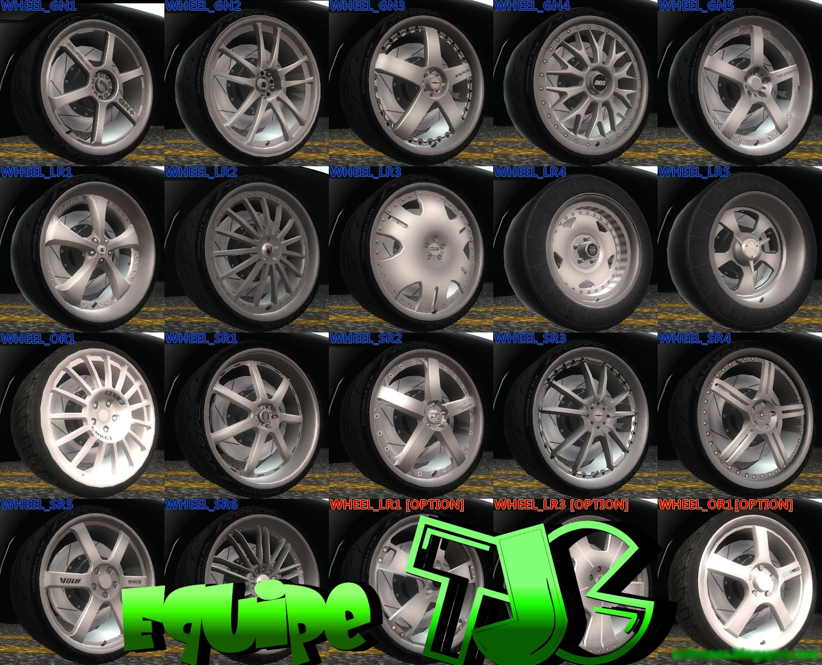 Rodas do NFS Pro Street para GTA San Andreas