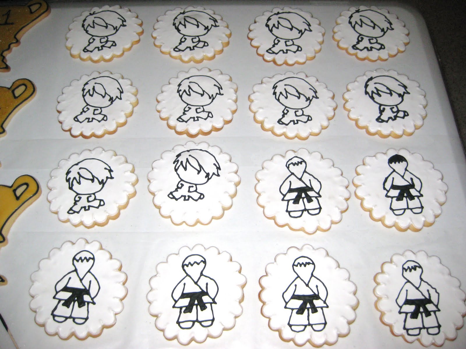 Cristin's Cookies: Karate Cookies for My Son's Black Belt Test