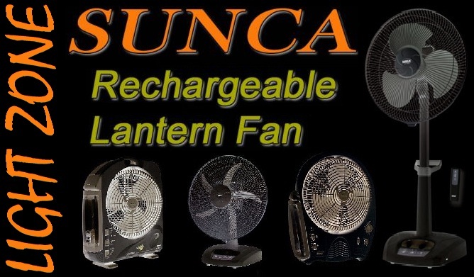 SUNCA RECHARGEABLE FANS WITH EMERGENCY LED LIGHTS - COLLECTION - 2014 ...
