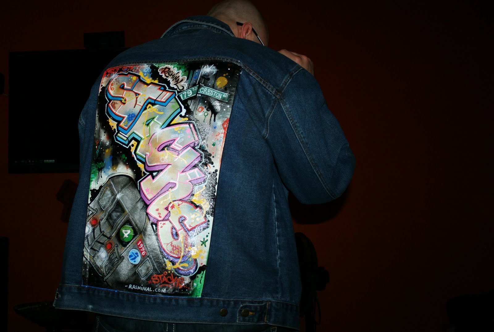 Rashinal Designs: DJ. Stacks - Graffiti Jean Jacket