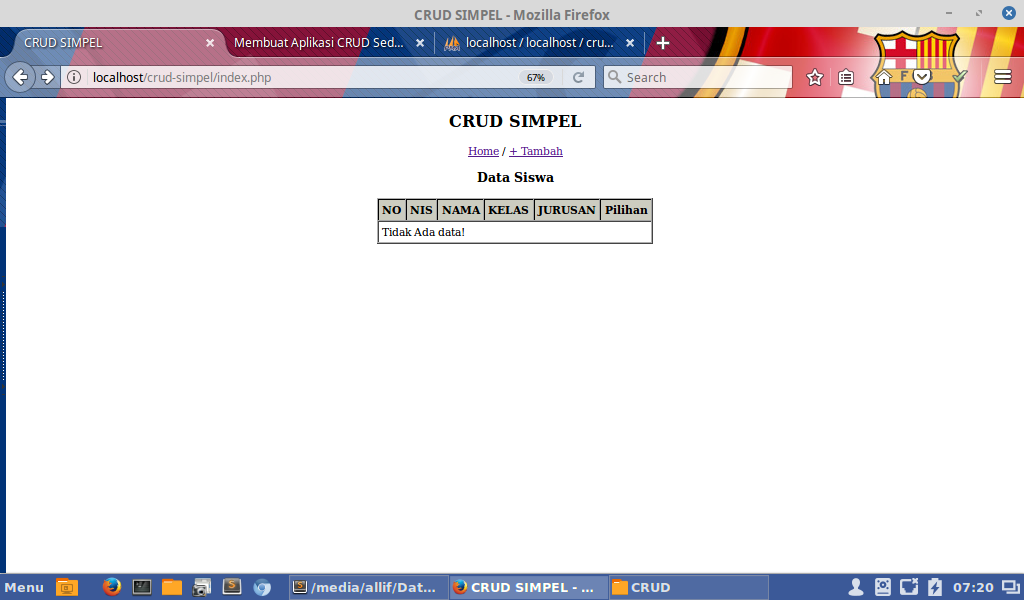 Membuat Aplikasi Crud Sederhana Dengan Php Dan Mysql Allif M