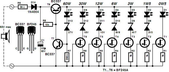 Simple Sound Vu Meter Circuit Diagram Electronic Circuits Diagram