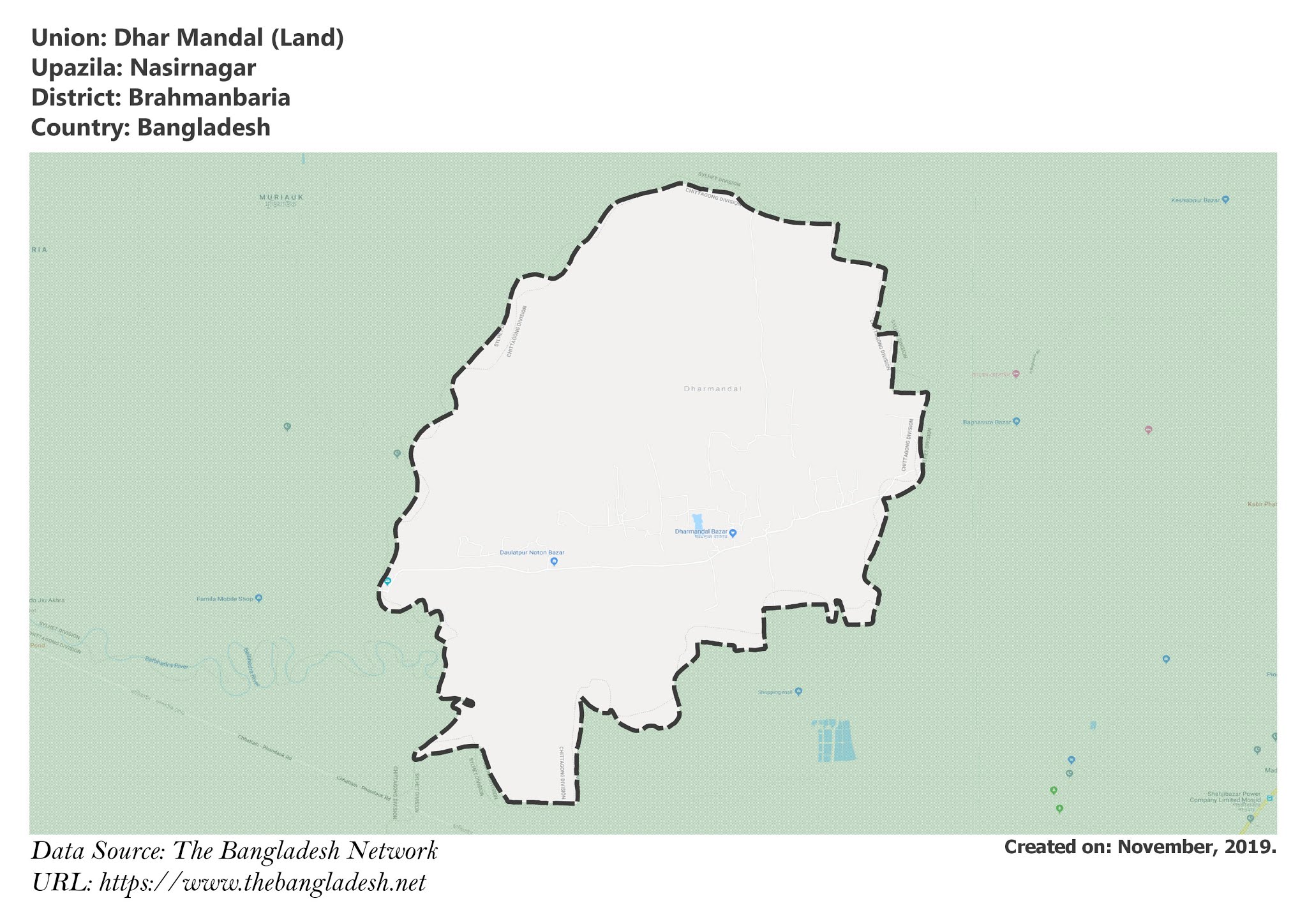 Dhar Mandal Union, Brahmanbaria