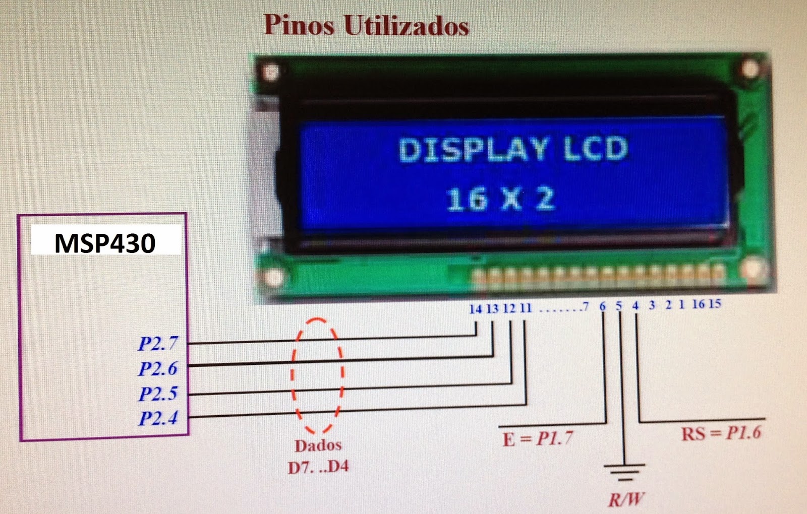 Publicar algo útil é inútil se você não ler...: LCD 16x2 + MSP430 TUTORIAL