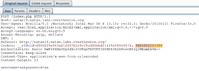 Security Writeups: Natas 18