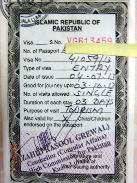 BentonIndia: India and Pakistan Visas