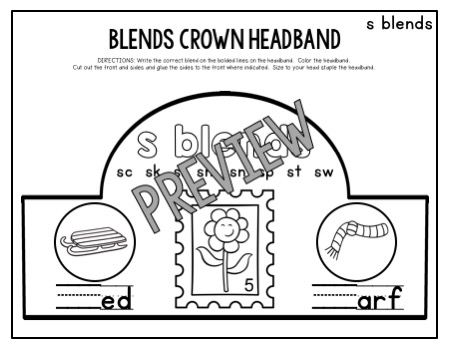Emily Jane Creates: CROWN HEADBANDS-Alphabet, Blends, Digraphs, Magic e ...