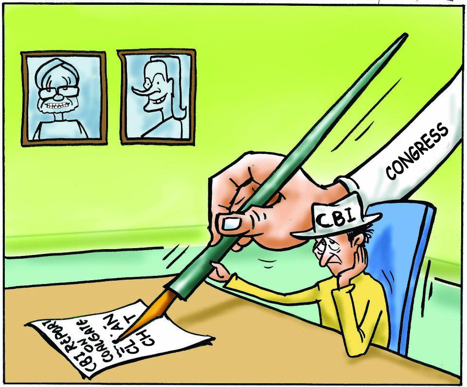 cartoon pictures, india political cartoons: CBI Cartoons, Congress cartoons