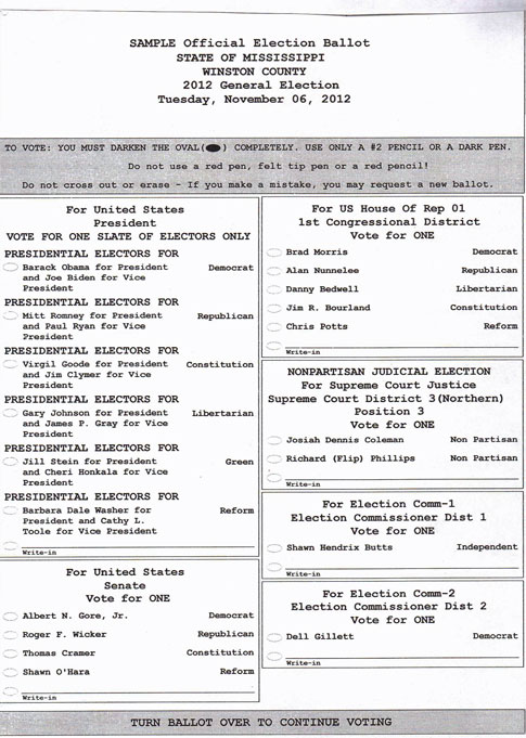 News & Articles: Sample Ballot for Upcoming Election