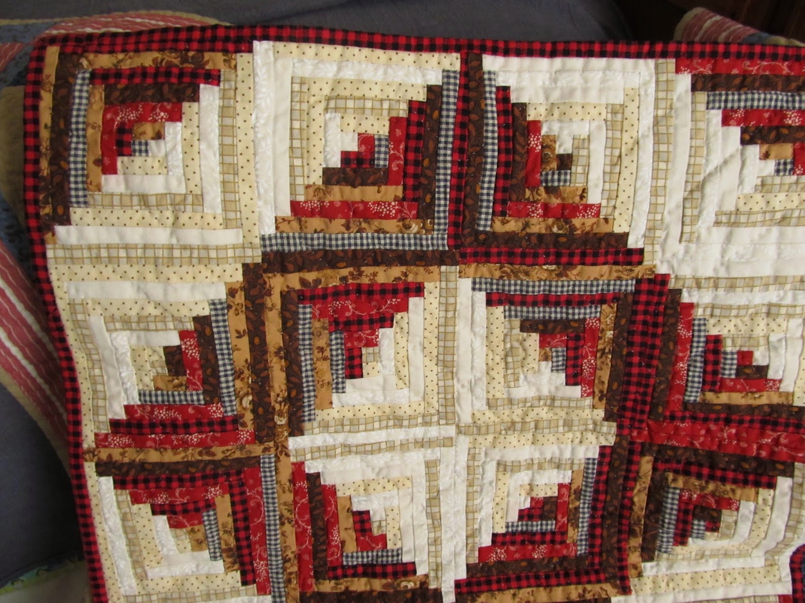 Crazy Victoriana crazy for quilts: Barn Raising Red quilt