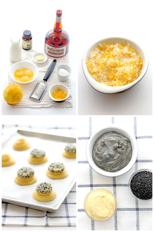 Foodagraphy. By Chelle.: Black sesame orange choux puffs
