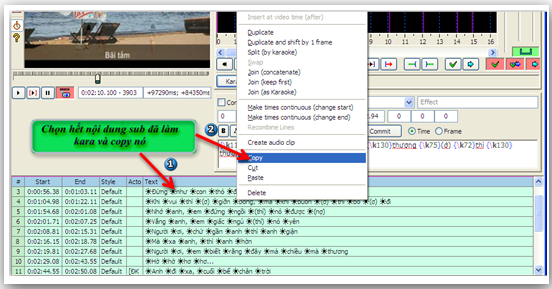 Thêm Style cho Sub và Chèn hiệu ứng (Effect) karaoke - Gia đình Cụ Quang
