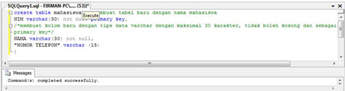 Sistem Informasi: Tutorial Membuat Tabel Database di SQL Server 2008