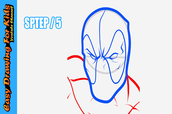 How to Draw Deadpool Face | Drawing Course for Beginners