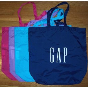 Notes to Laney: GAP reusable bags