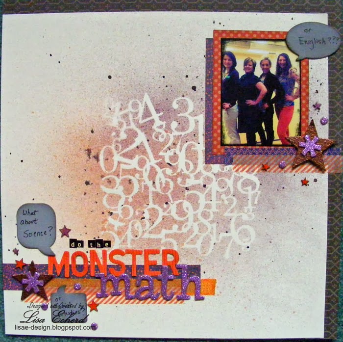 Lisa E Design Blog: Scrapbook Process Video: The Monster Math