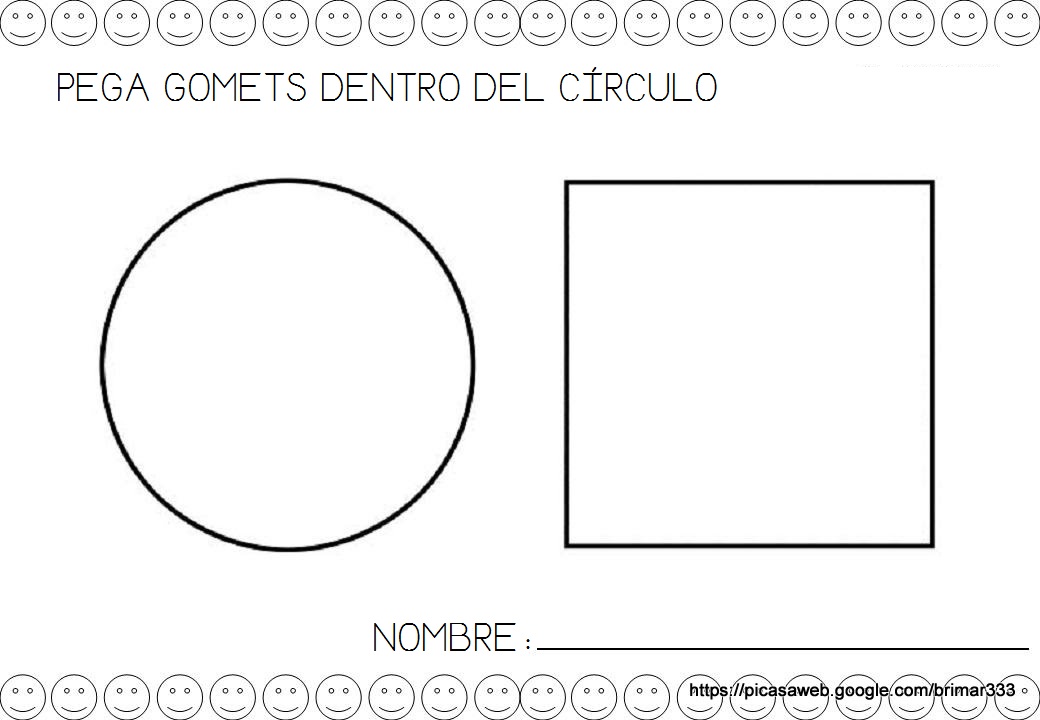 Trabajando en Educación Infantil: 10 fichas para identificar el círculo