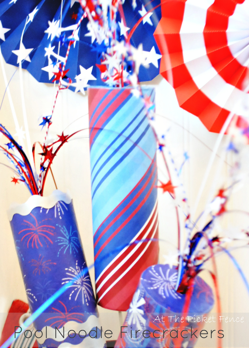 Patriotic Pool Noodle Firecrackers!